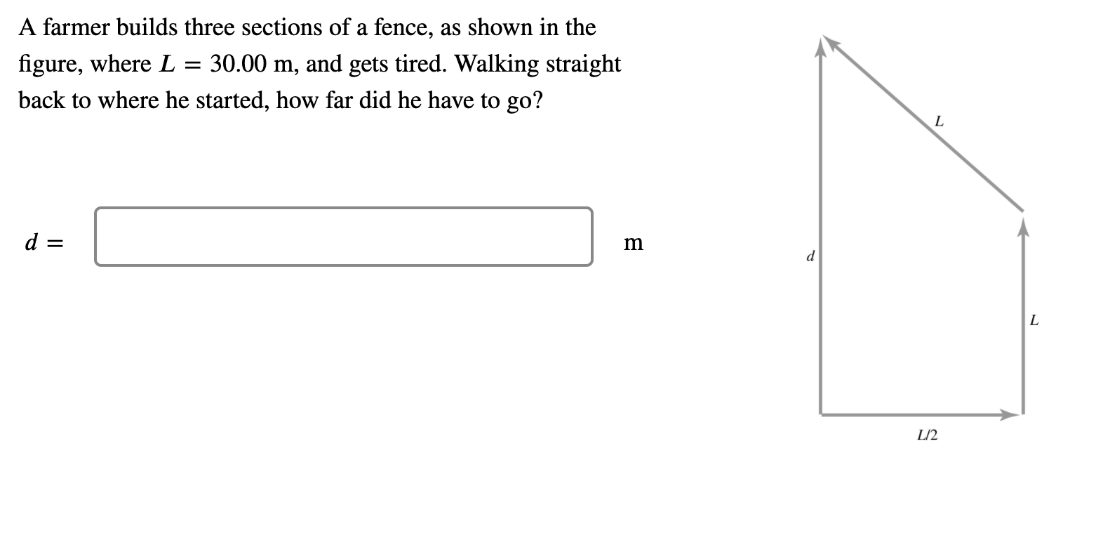 Solved A farmer builds three sections of a fence, as shown | Chegg.com
