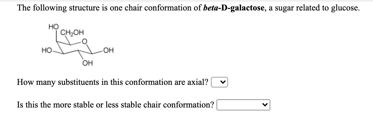 Solved The following structure is one chair conformation of | Chegg.com