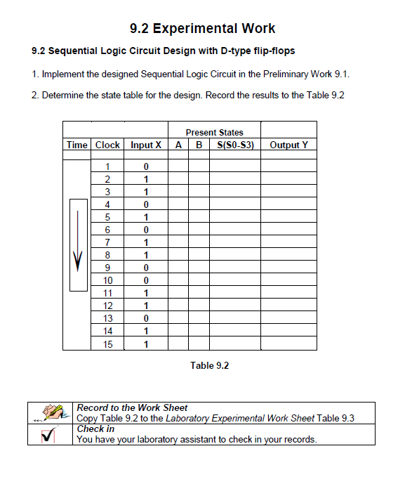 Solved 9.1 Sequential Logic Circuit Design with D-type | Chegg.com