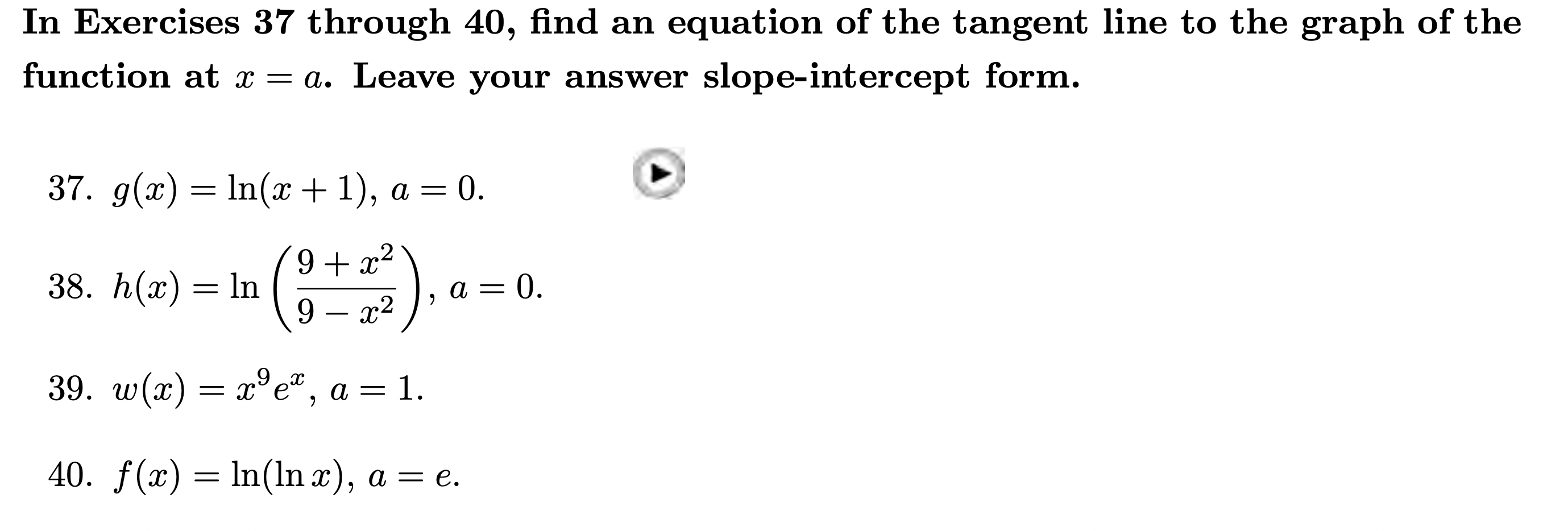 Solved please solve 39:In Exercises 37 through 40, find an | Chegg.com