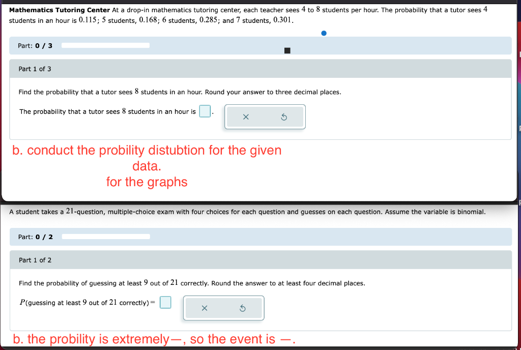 Solved Mathematics Tutoring Center At a drop-in mathematics | Chegg.com