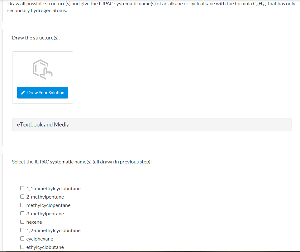 Solved Draw all possible structure(s) and give the IUPAC | Chegg.com