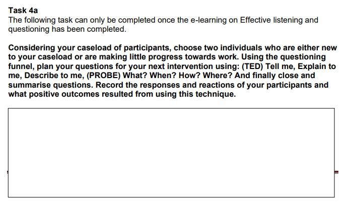Solved Task 4a The following task can only be completed once | Chegg.com