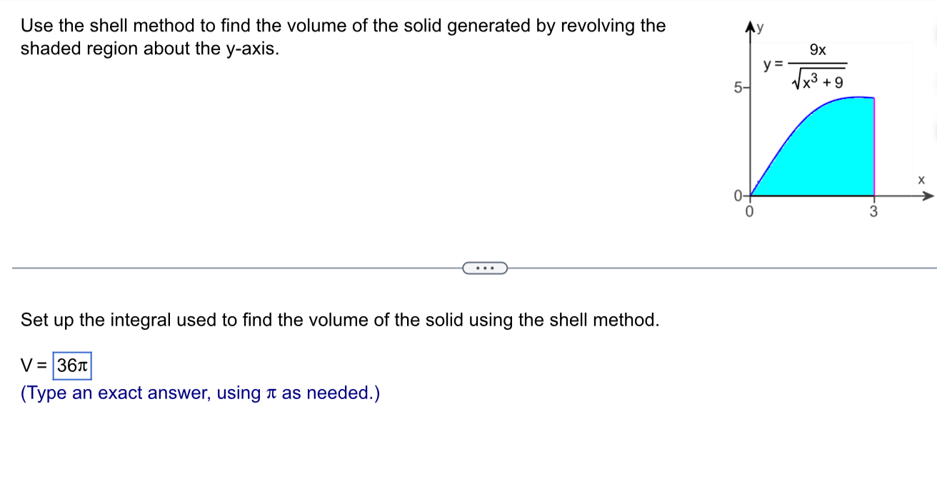 Solved Use the shell method to find the volume of the solid | Chegg.com