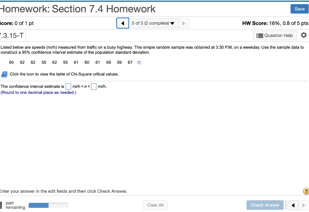 Solved Homework Section 7 4 Homework Save Score 0 Of 1 Pt