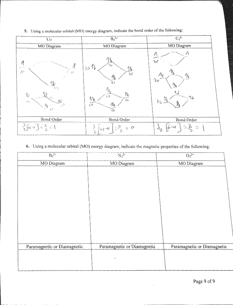 Solved 5. Using a molecular orbital (MO) energy diagram, | Chegg.com