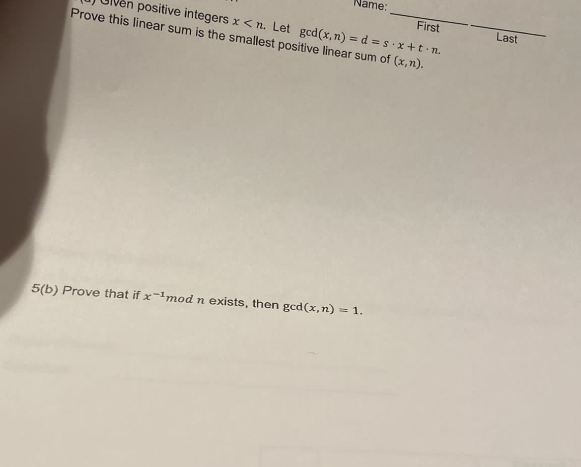 Solved Prove this linear sumtegers x | Chegg.com