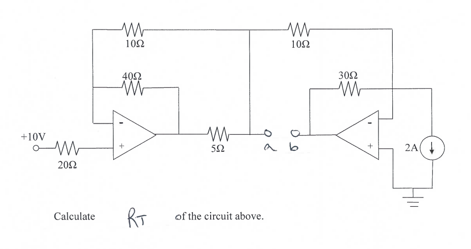 Solved Calculate RT of the circuit above. | Chegg.com Solved Calculate RT of the circuit above. | Chegg.com