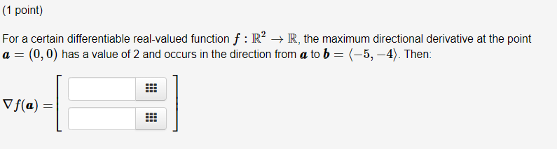Solved For a certain differentiable real-valued function | Chegg.com
