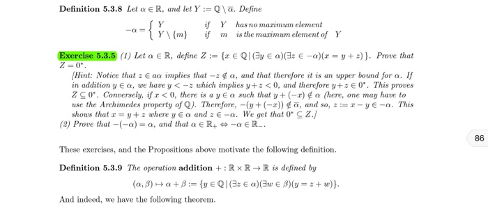 Definition 5.3.8 Let ? E R, and let Y := QV. Define | Chegg.com