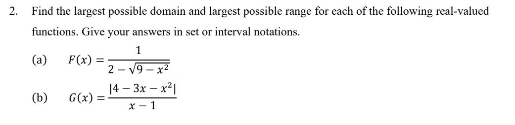 Solved Show me the steps to solve Find the largest possible | Chegg.com