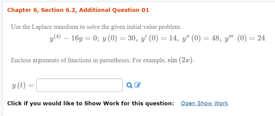 Solved Chapter 6, Section 6.2, Additional Question 01 Use | Chegg.com