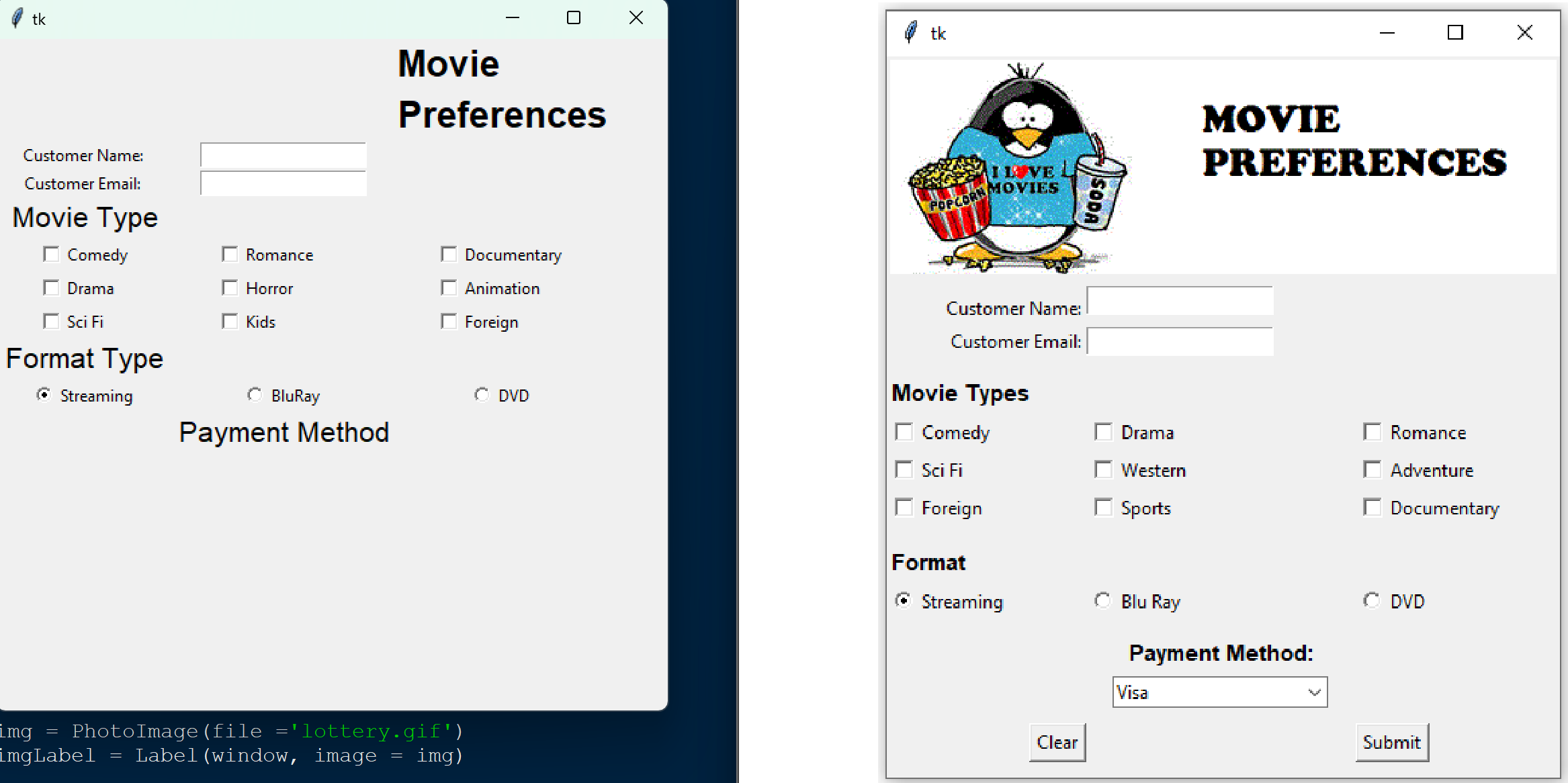 Solved QUESTION: How do you get the image, combobox, and | Chegg.com
