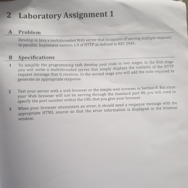 Solved 2 Laboratory Assignment 1 A Problem Develop In Java A