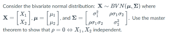 Solved Consider the bivariate normal distribution: | Chegg.com