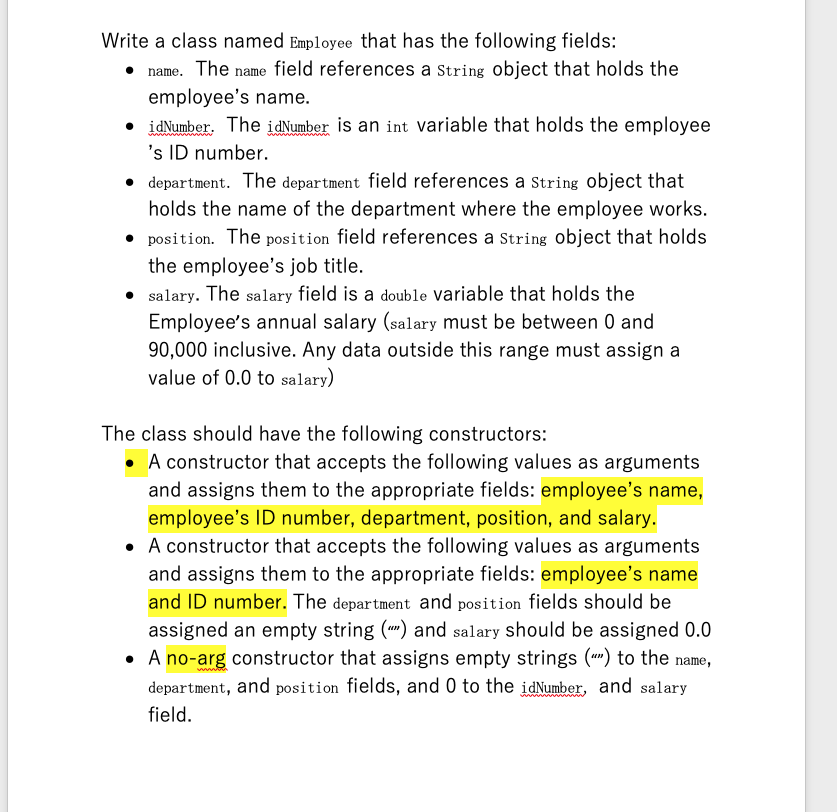 Solved Write the program in Java. Write a class named | Chegg.com