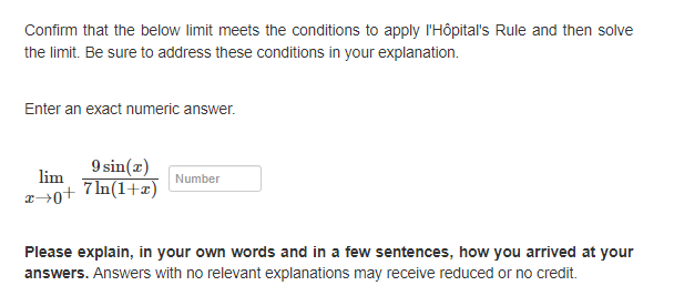 Solved Confirm that the below limit meets the conditions to | Chegg.com