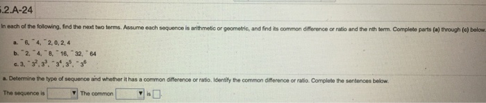 Solved In each of the following find the next two terms. | Chegg.com