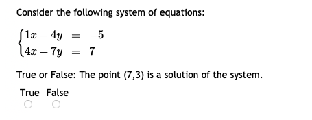 Solved Consider the following system of equations: | Chegg.com