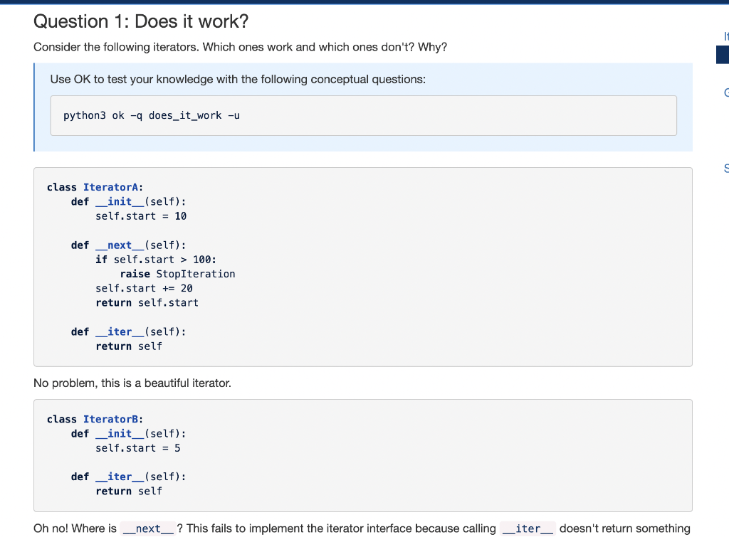 Solved 5 # 01 6 class Iteratora: 7 def init (self): 8 | Chegg.com