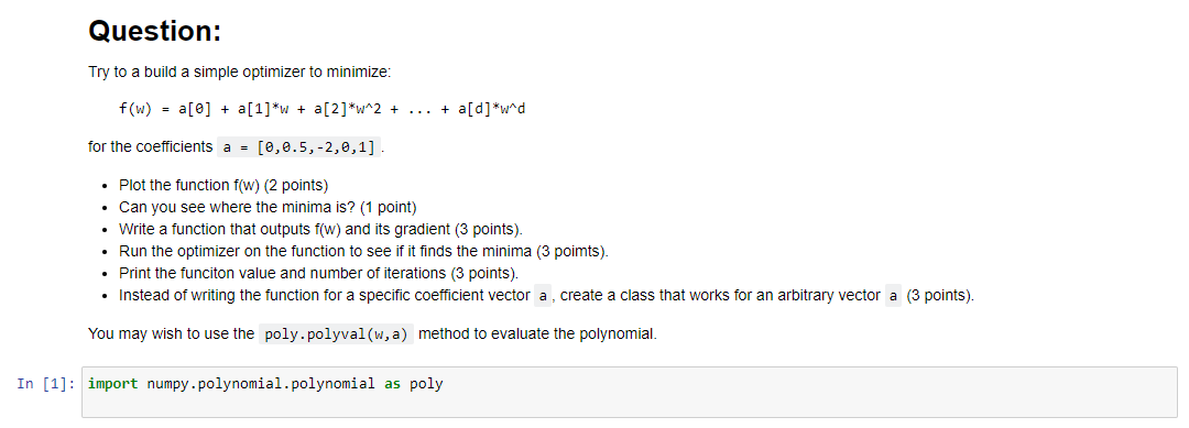 Question: Try to a build a simple optimizer to | Chegg.com