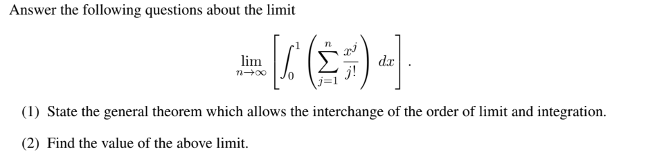 Solved Answer the following questions about the limit | Chegg.com