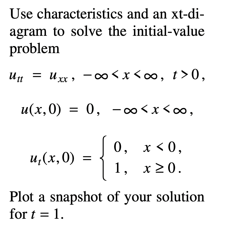 Solved Use characteristics and an xt-diagram to solve the | Chegg.com