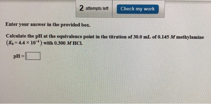 Solved 2 attempts left C Check my work Enter your answer in | Chegg.com