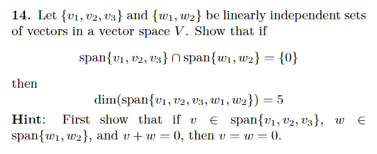 Solved 14. Let {V1, V2, V3} and {W1, W2} be linearly | Chegg.com