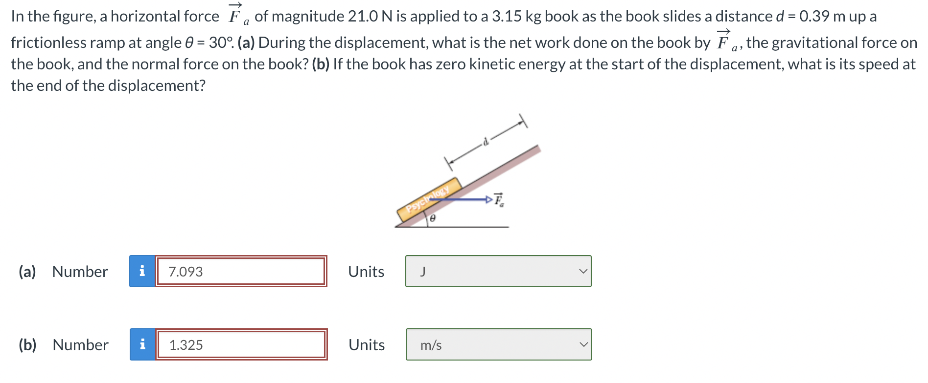 Solved In the figure, a horizontal force Fa of magnitude | Chegg.com