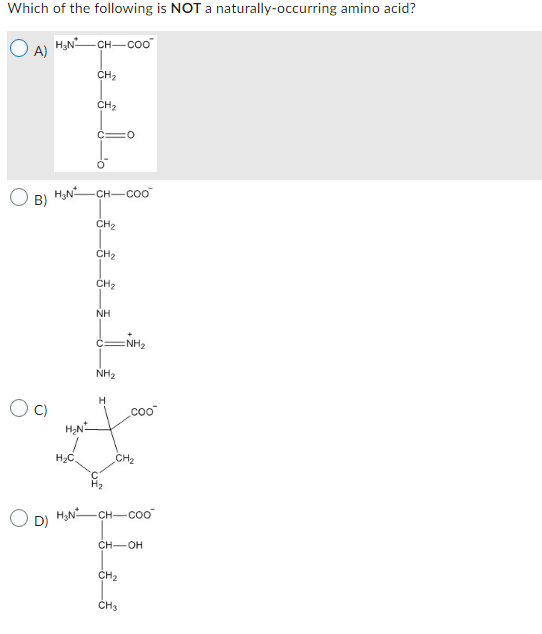 Solved Which of the following is NOT a naturally-occurring | Chegg.com