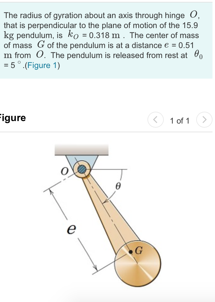 Solved a)Determine the pendulum's angular acceleration at | Chegg.com