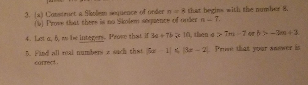 Solved 3, (a) Construct a Skolem sequence of order n = 8 | Chegg.com