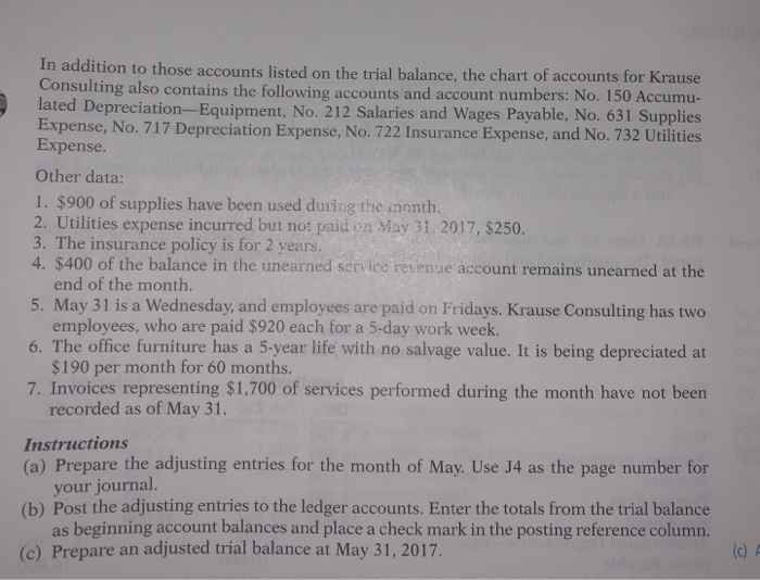 Solved P3-1A Logan Krause started her own consulting firm, | Chegg.com