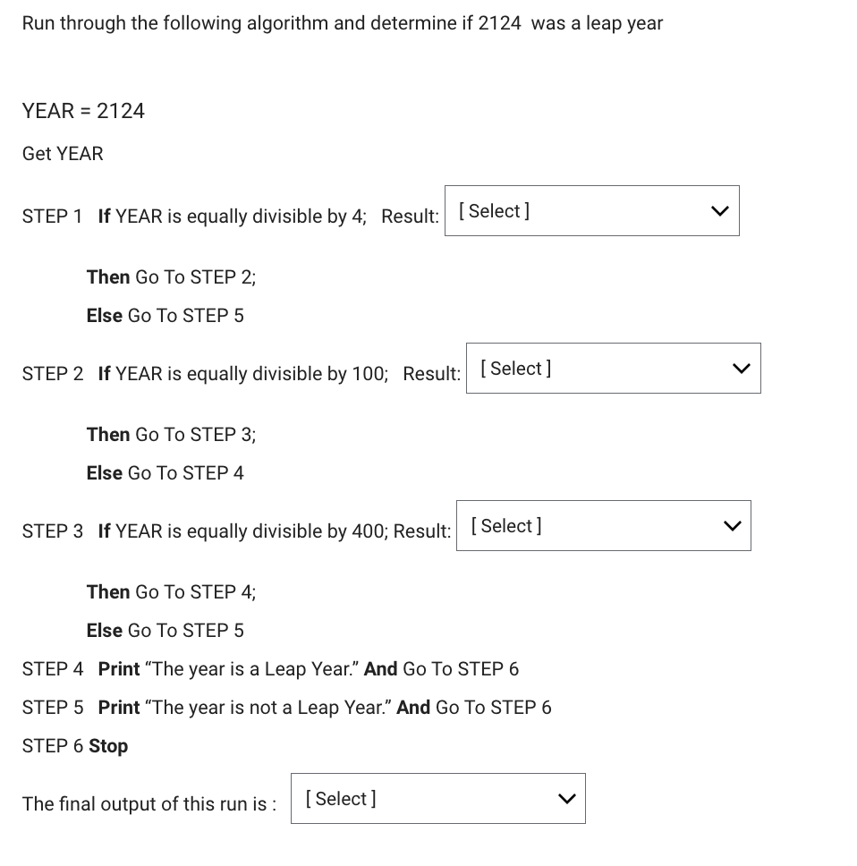Solved Run through the following algorithm and determine if | Chegg.com