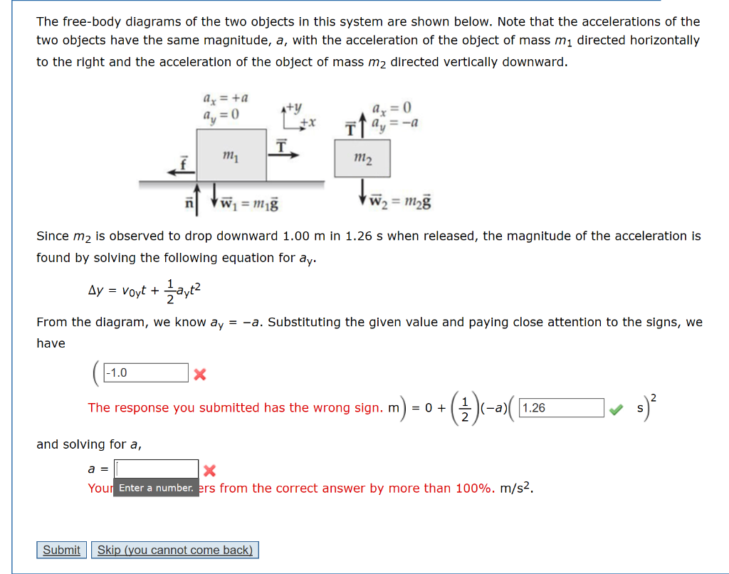 Solved The free-body diagrams of the two objects in this | Chegg.com