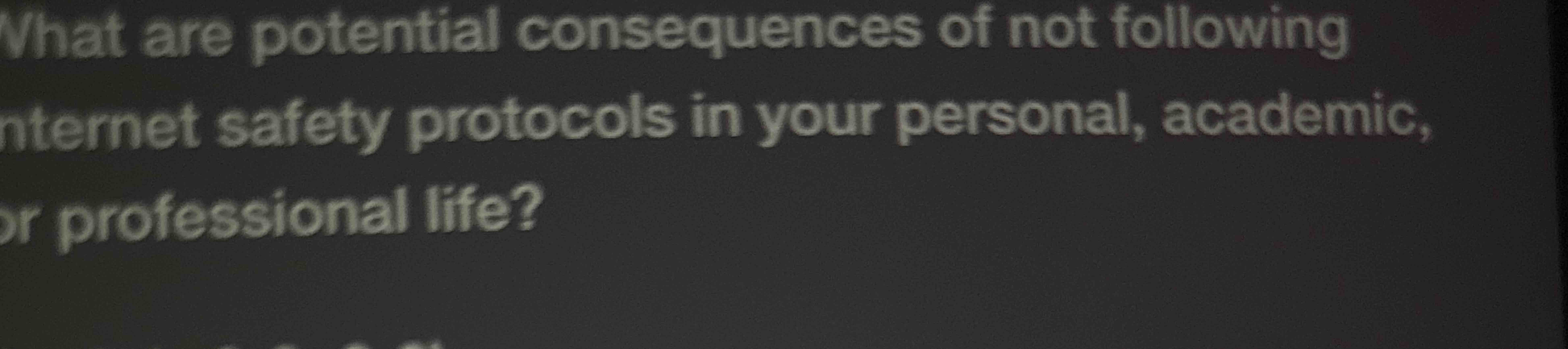 Solved What are potential consequences of not | Chegg.com