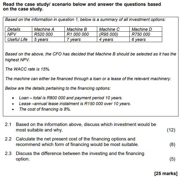 Solved Read the case study scenario below and answer the | Chegg.com