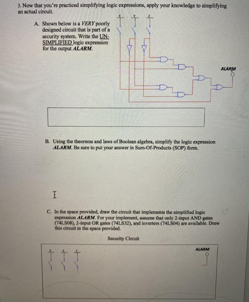 Solved 3. Now that you're practiced simplifying logic | Chegg.com
