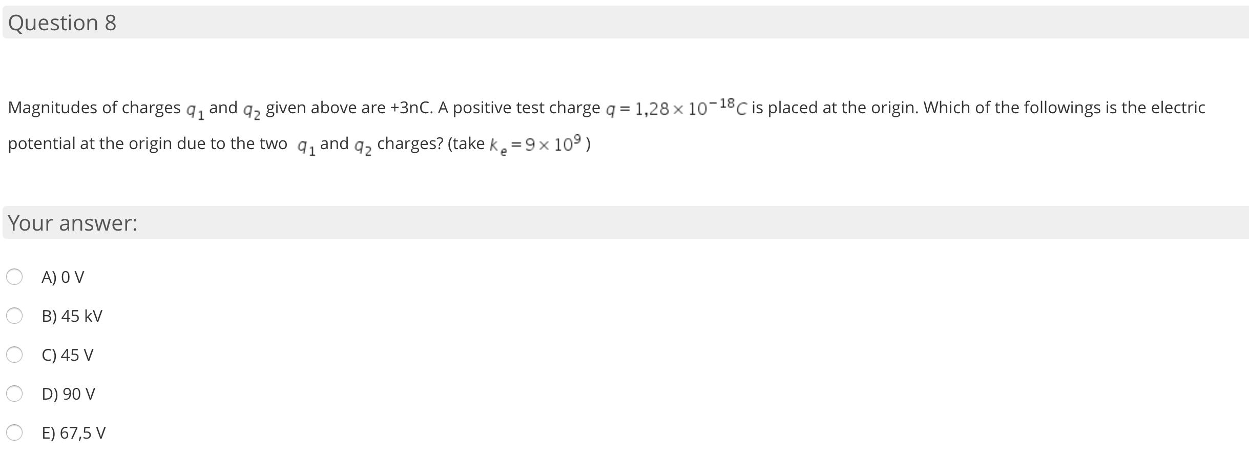 Solved 91 92 X x=-0.800 m 0 x=0.800 m Question 8 | Chegg.com