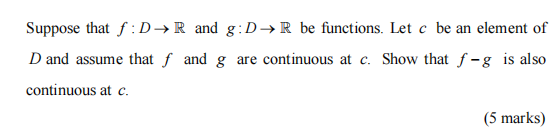 Solved Suppose that f:D+R and g:D+R be functions. Let c be | Chegg.com