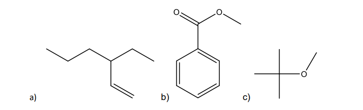 Solved 1-a) Name the following compounds: b) Draw the | Chegg.com