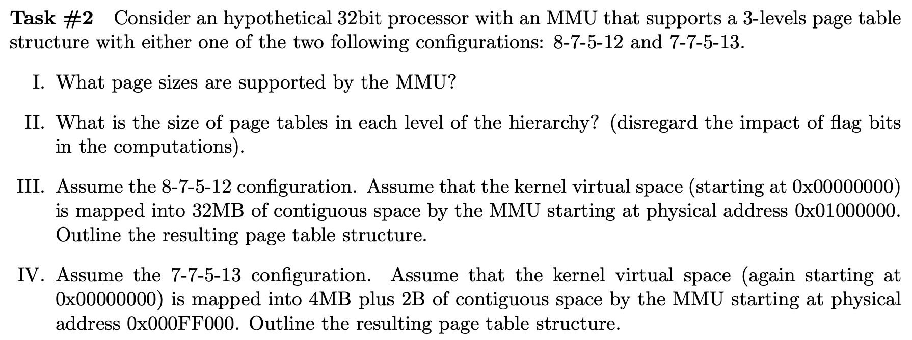 Solved Task \#2 Consider an hypothetical 32bit processor | Chegg.com
