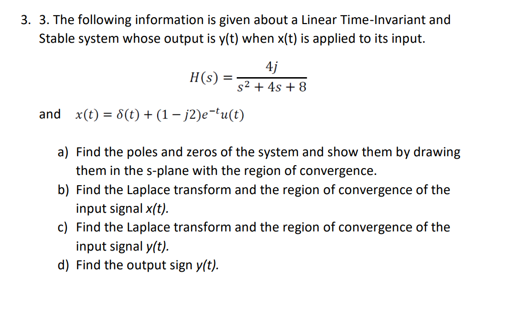 Solved 3. 3. The following information is given about a | Chegg.com