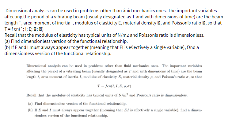 Solved Dimensional analysis can be used in problems other | Chegg.com