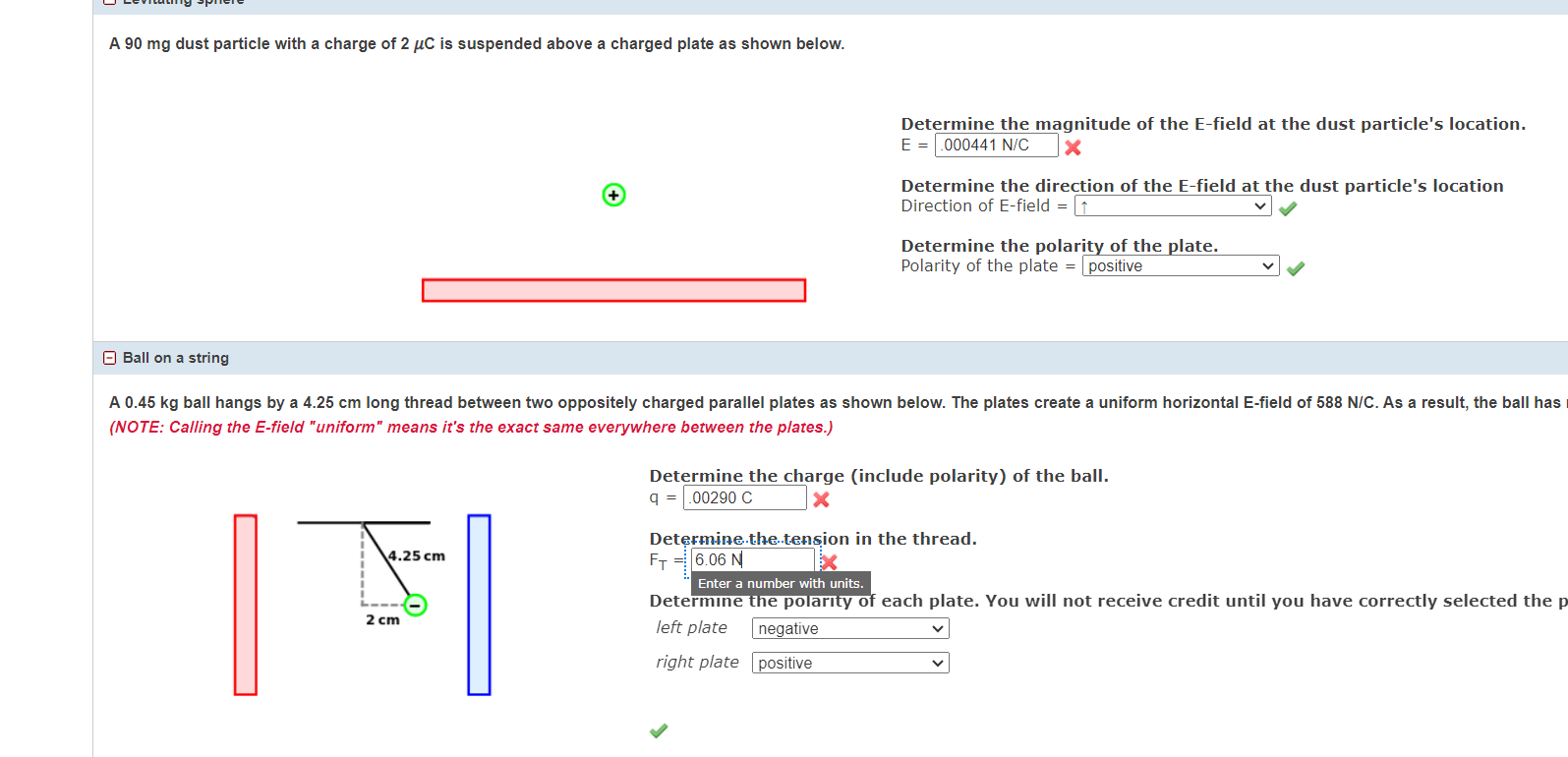 A 90mg ﻿dust particle with a charge of 2μC ﻿is | Chegg.com