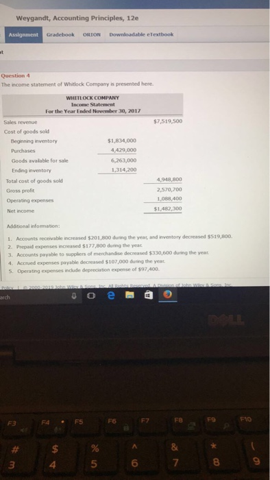 Solved Weygandt, Accounting Principles, 12e Gradebook ORION | Chegg.com