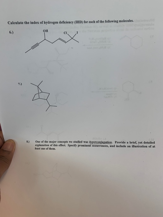 Solved Calculate the index of hydrogen deficiency (IHD) for | Chegg.com