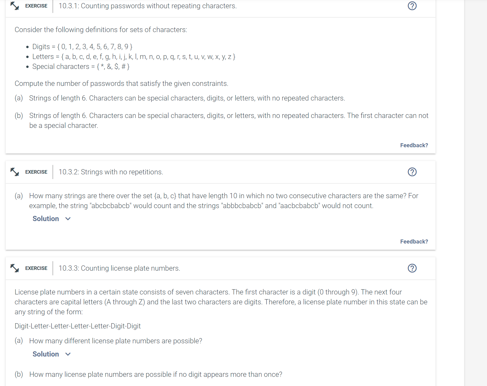 Solved Consider the following definitions for sets of | Chegg.com