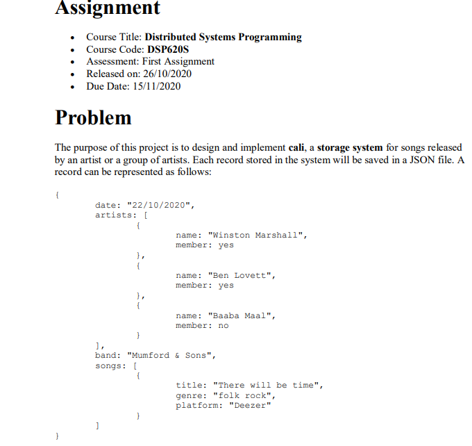 Assignment • Course Title: Distributed Systems | Chegg.com